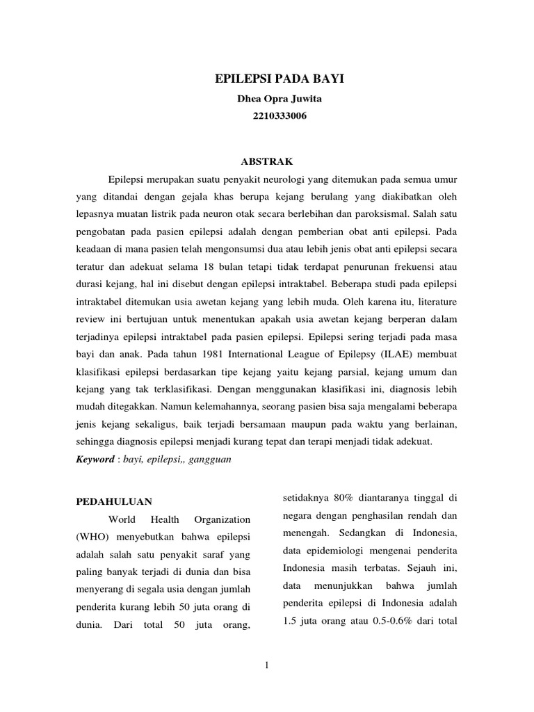 Epilepsi Pada Bayi | PDF Epilepsi Pada Bayi | PDF