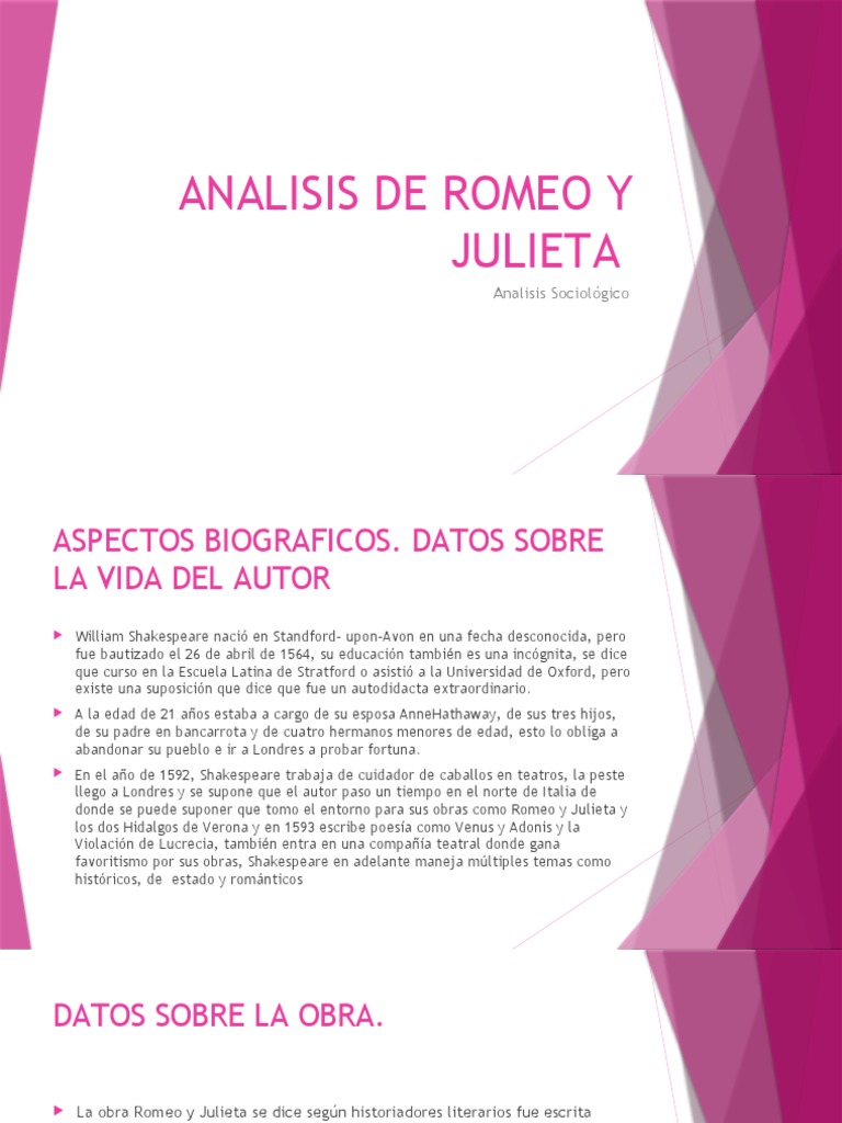 Analisis de Romeo y Julieta | PDF | Romeo y Julieta | William Shakespeare