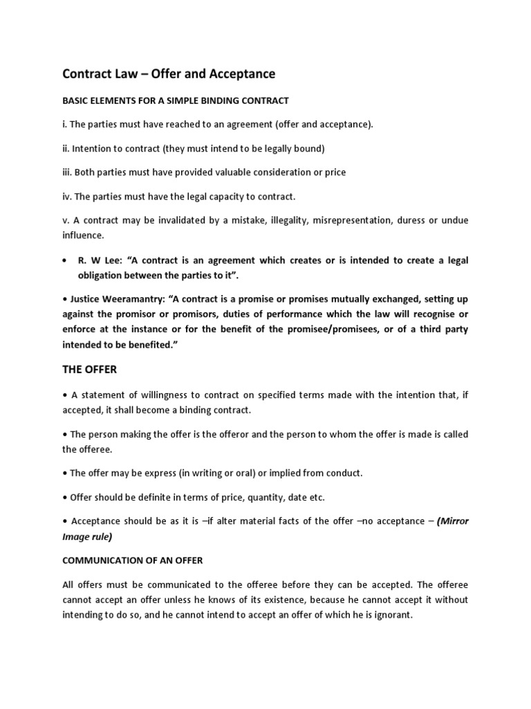 Contract Law Beth | Download Free PDF | Offer And Acceptance | Auction