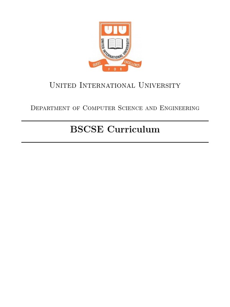 BSCSE Curriculum Overview | PDF | University And College Admission ...
