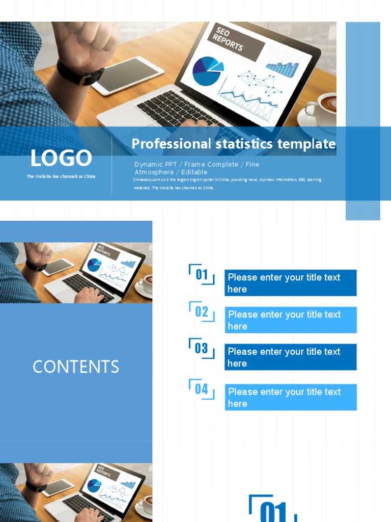 Plantilla Power Point Estadistica | PDF | Microsoft Power Point | Communication