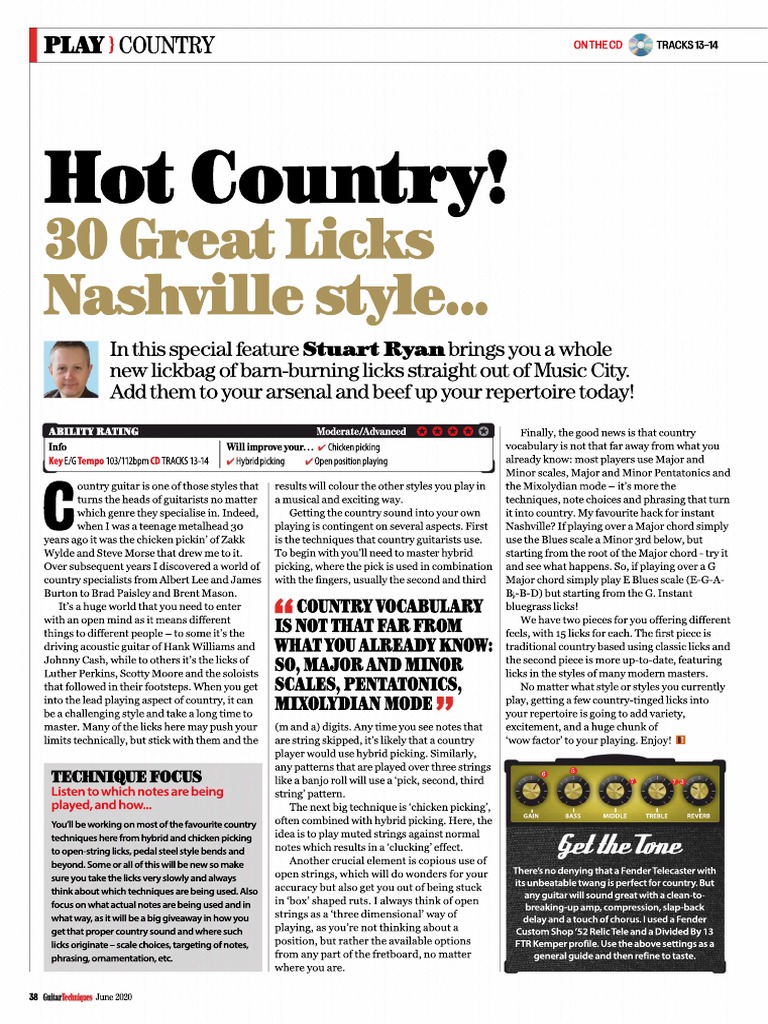 30 Hot Country Great Licks | PDF