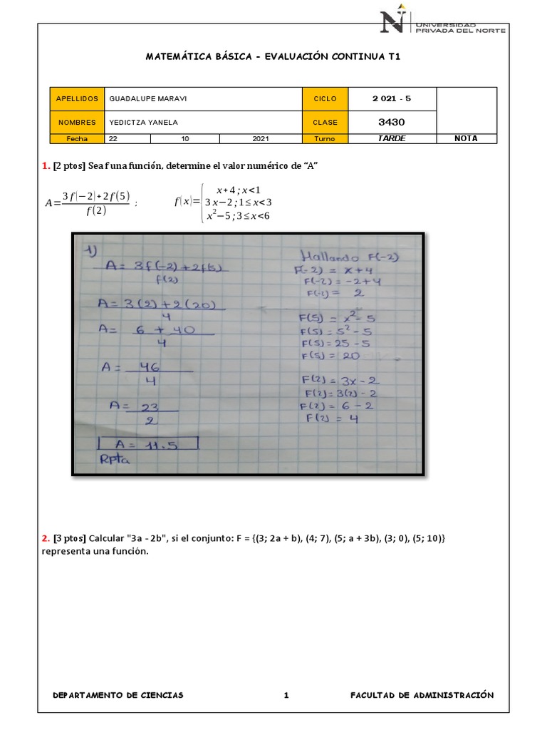 T1 Matematica | PDF | Matemáticas