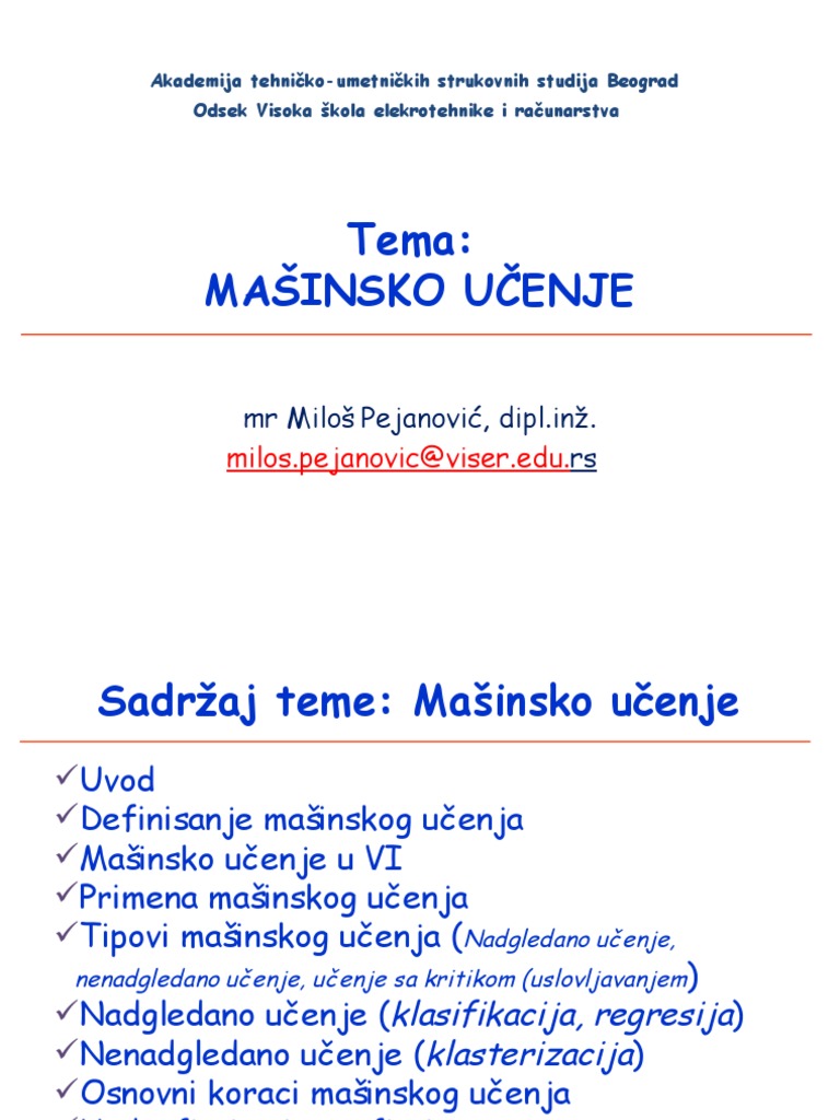 !!02 Masinsko Ucenje | PDF