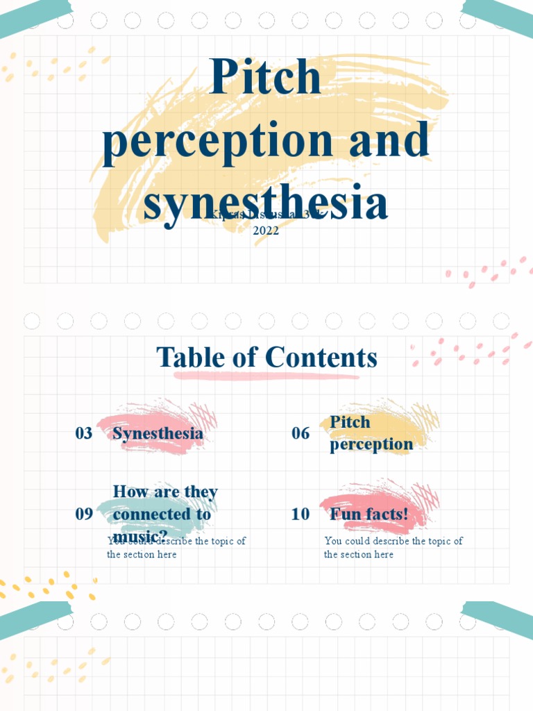 Pitch Perception and Synesthesia | PDF | Perception | Senses