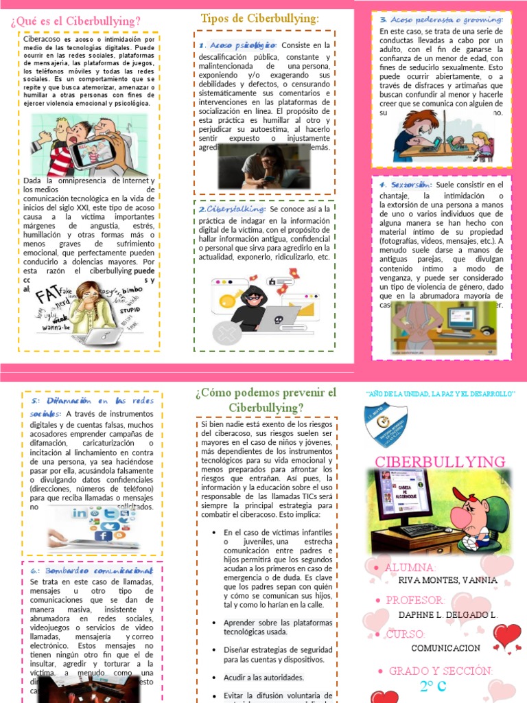 Triptico CIBERBULLYING | Descargar gratis PDF | Acoso cibernético ...