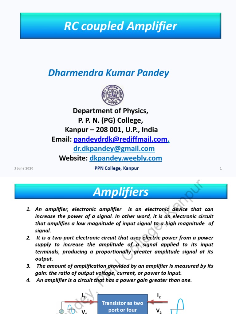 KL-25004 RC - Coupled - Amplifier | PDF | Amplifier | Decibel