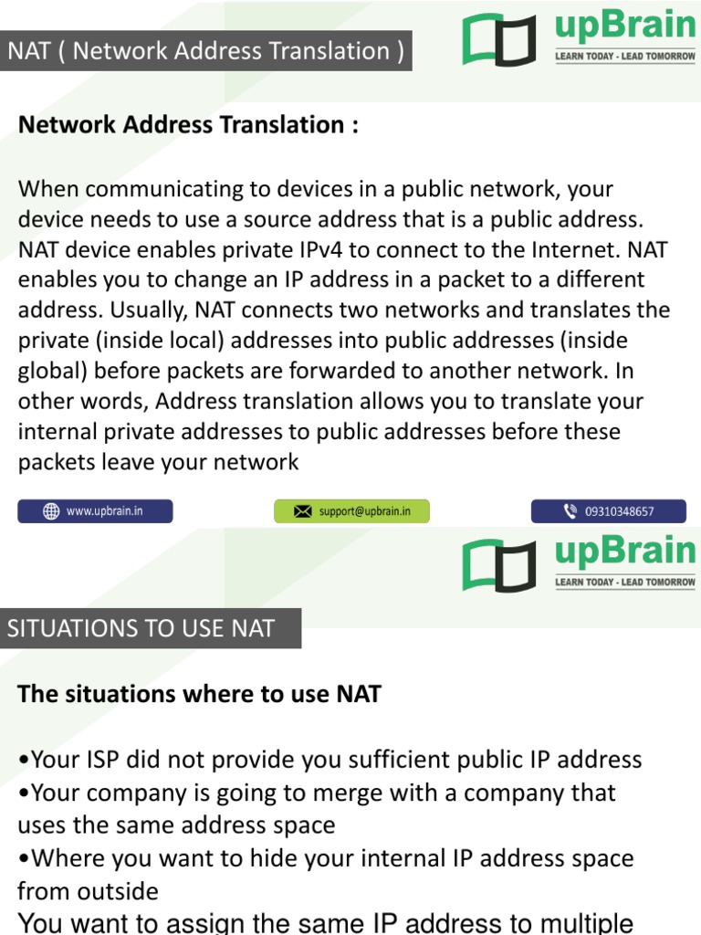 NAT and PAT | PDF | Ip Address | Port (Computer Networking)