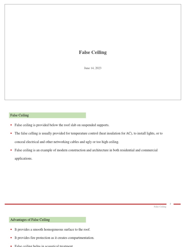 False Ceiling | PDF | Ceiling | Plaster