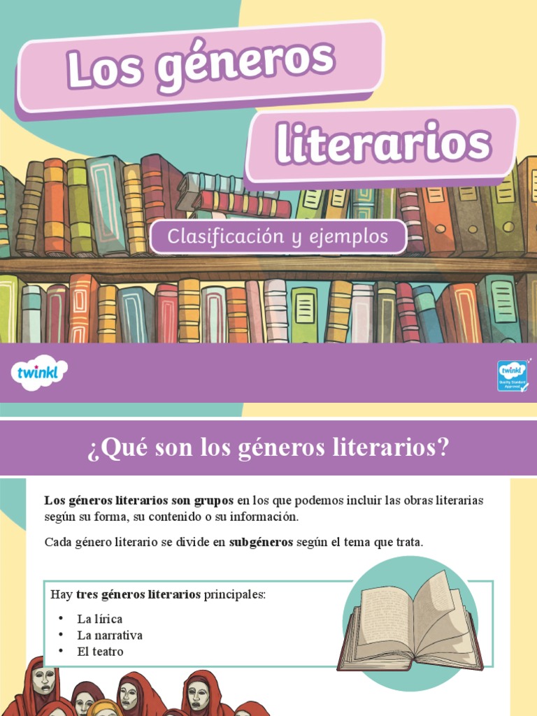 Los Géneros Literarios | PDF | Poesía épica | Narrativa