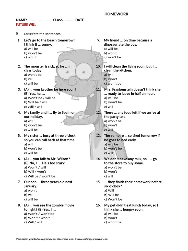 Hw Future Will Pdf Language Arts Discipline