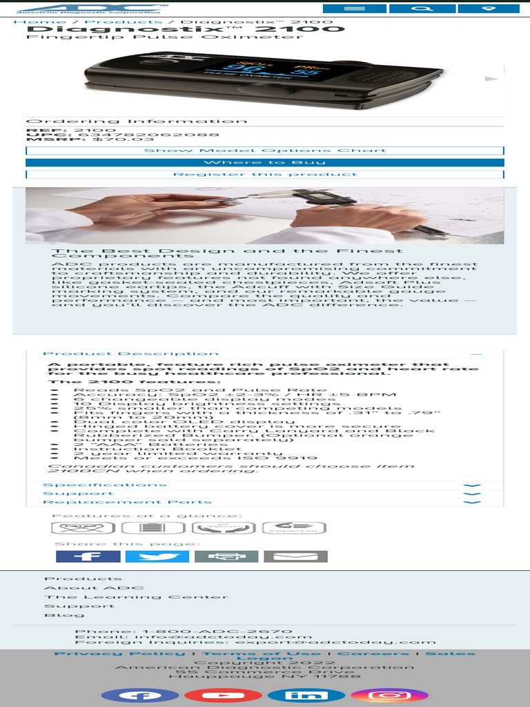 Diagnostix™ 2100 American Diagnostic Corporation | PDF