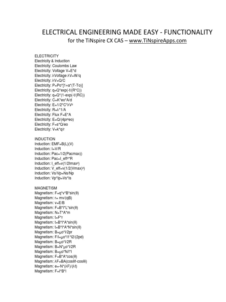 Electrical Engineering Made Easy - Functionality | PDF