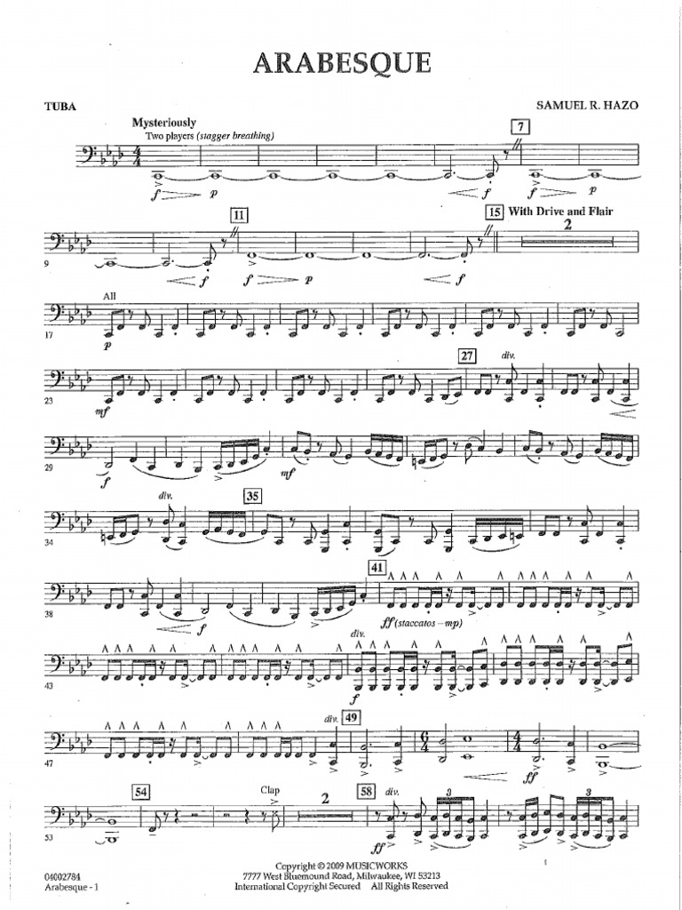 24 Arabesque - Tuba | PDF