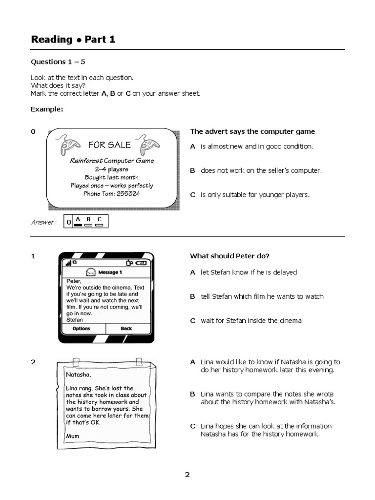 Reading Test 1 - Extra | PDF