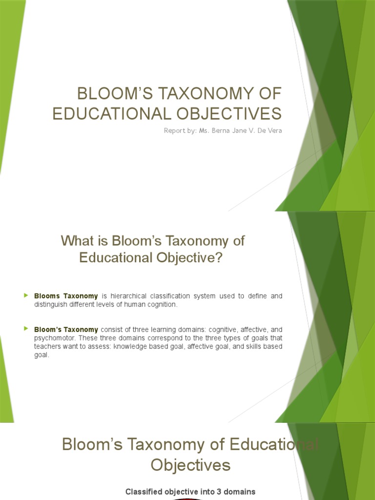 Bloom's Taxonomy of Educational Objectives | PDF | Cognitive Science | Cognition