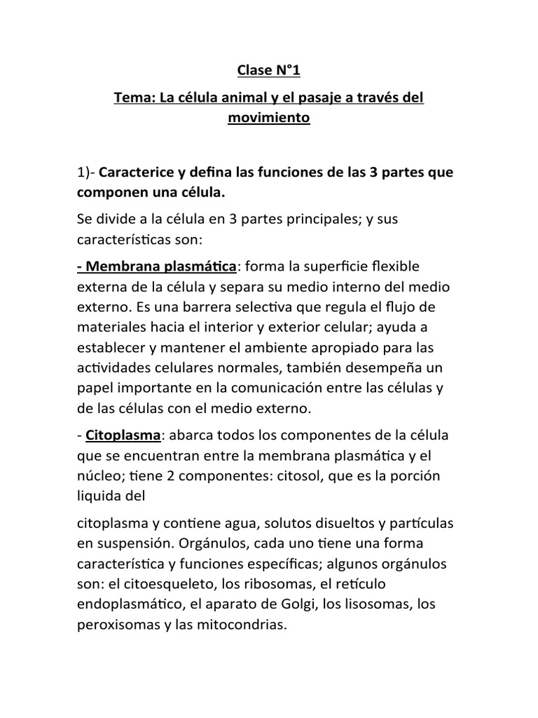 Celula 1 | PDF | Membrana celular | Citoplasma