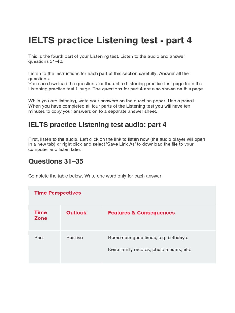 Ielts Listening Practice Test 1 Free Ielts Listening