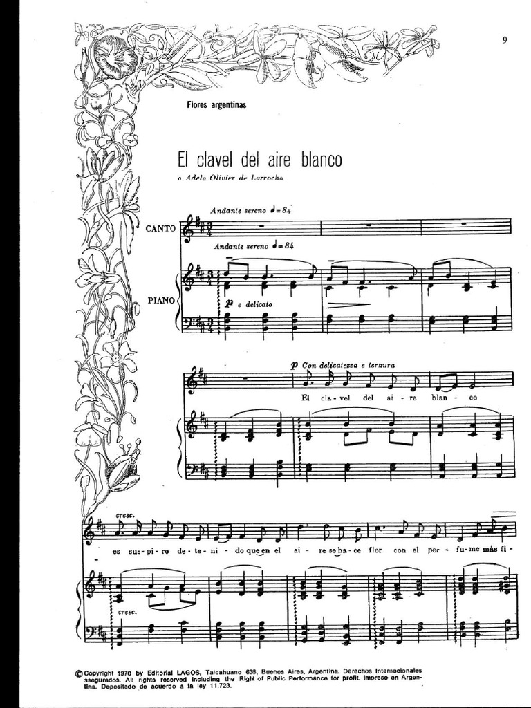 Carlos Guastavino clavel del aire blacno | PDF