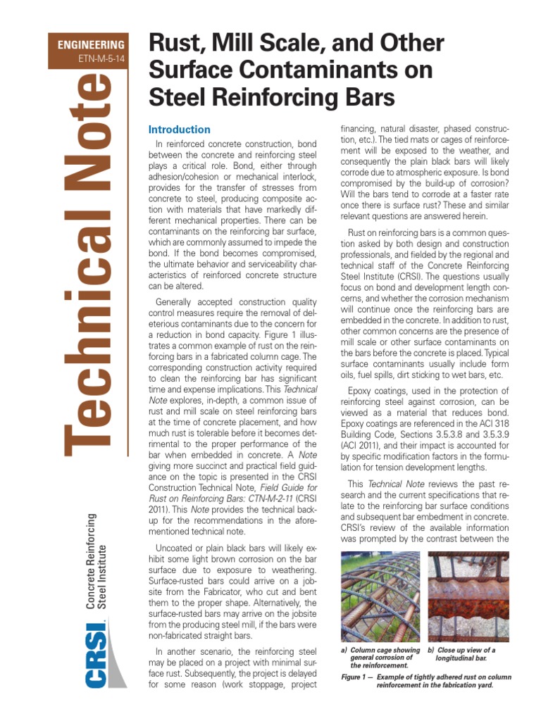 ETN-M-5-14 Rust, Mill Scale, and Other Surface Contaminants On Steel ...