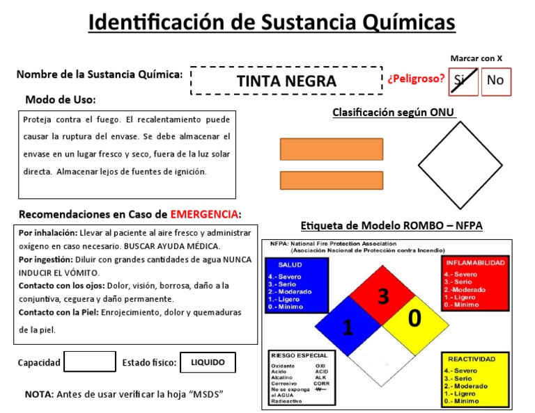Tinta Negra - MSDS | PDF