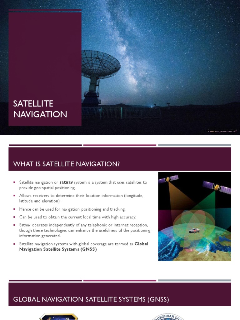 Overview of Satellite Navigation Systems | PDF | Global Positioning ...