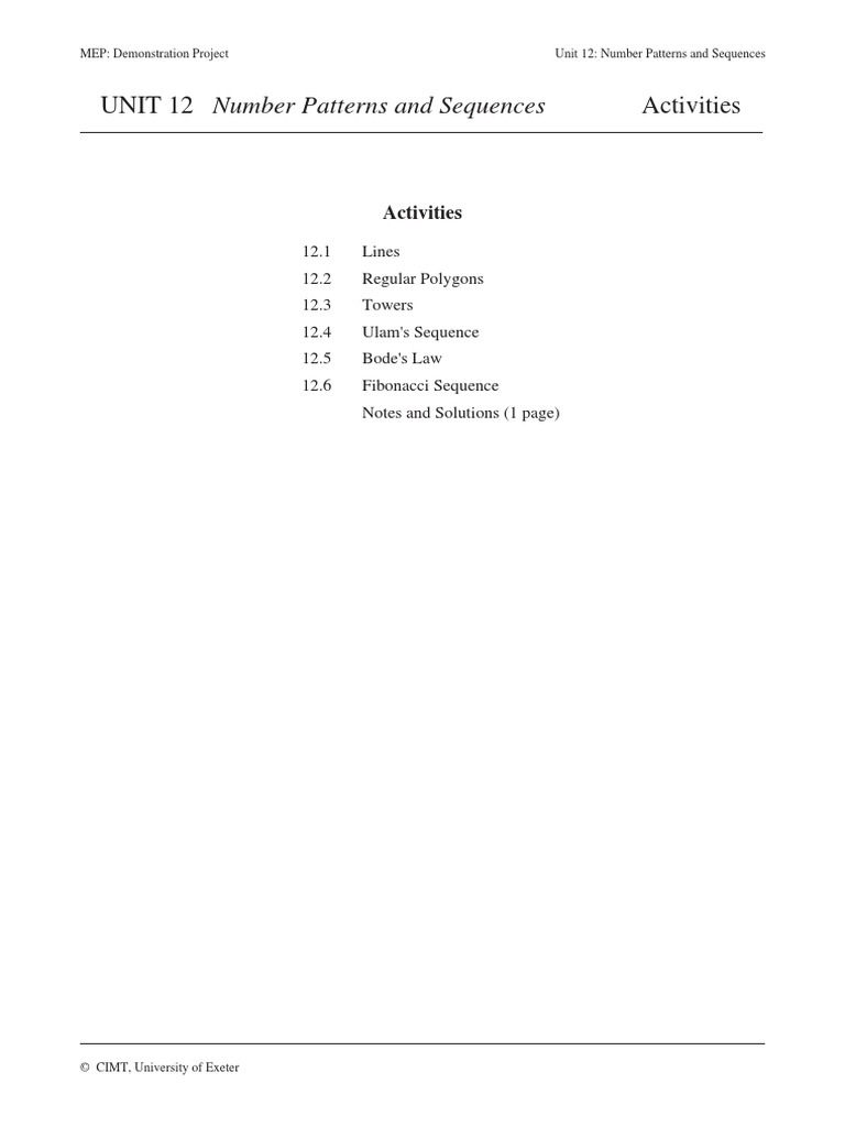 Number Patterns & Seqs | PDF | Planets | Neptune Number Patterns & Seqs | PDF | Planets | Neptune