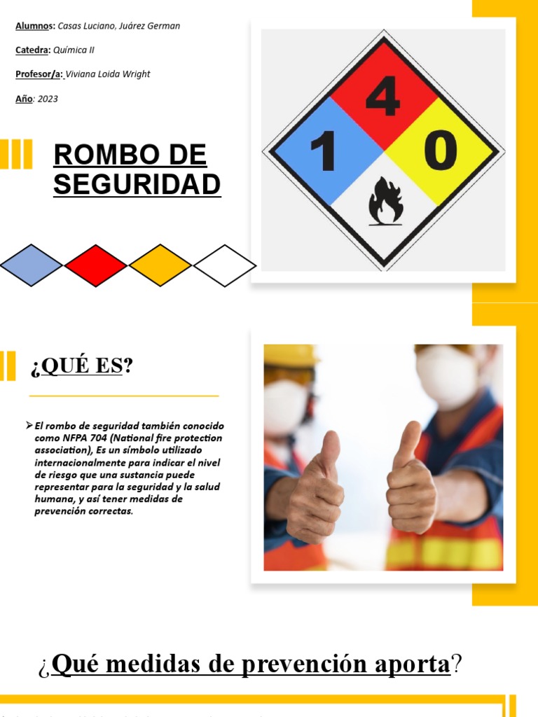 Rombo de Seguridad: Significado y Colores | PDF | Ciencias fisicas ...