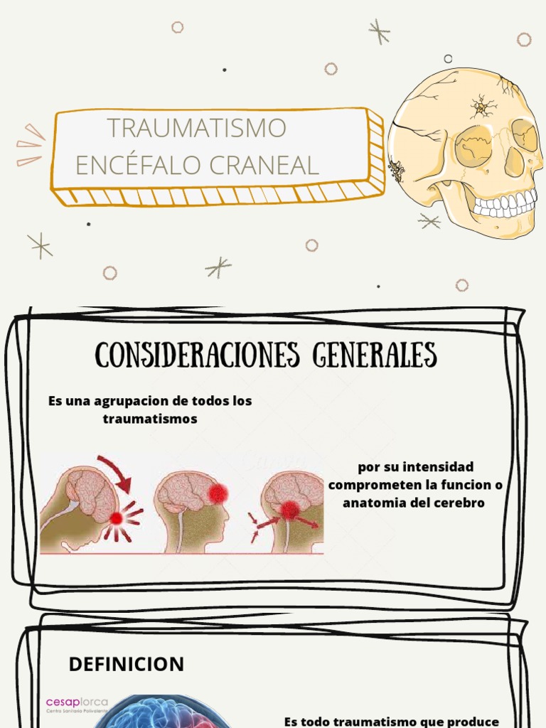 Traumatismo Encefalocraneano: Guía Esencial | PDF