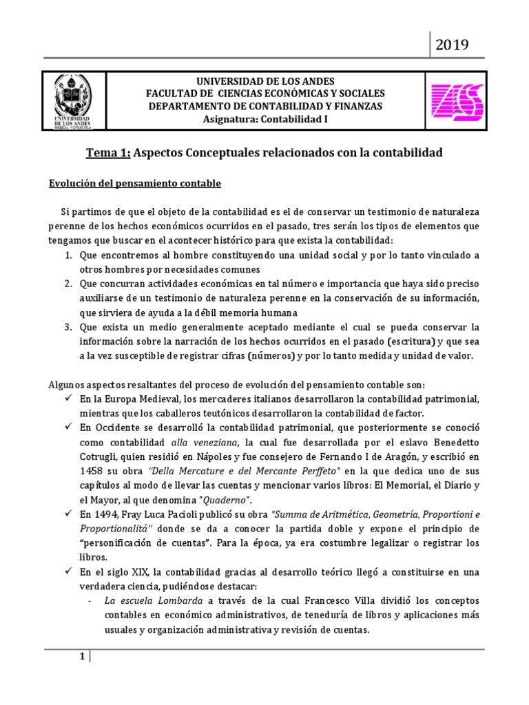 Tema 1-Aspectos Conceptuales | PDF | Contabilidad | Contador