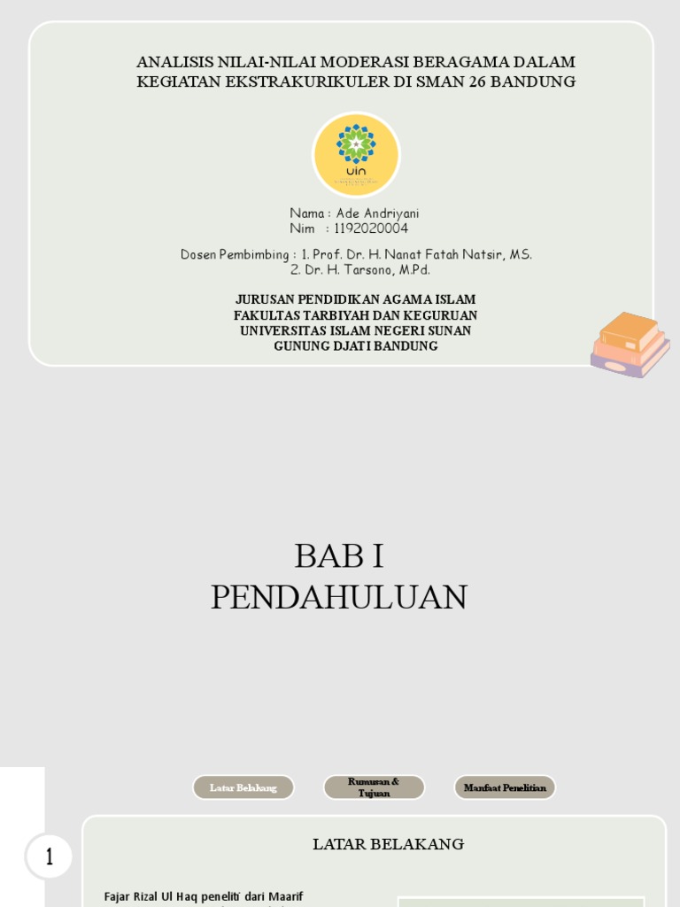 Ade Andriyani Sidang Munaqosyah, Analisis Nilai-Nilai Moderasi Beragama ... Ade Andriyani Sidang Munaqosyah, Analisis Nilai-Nilai Moderasi Beragama ...