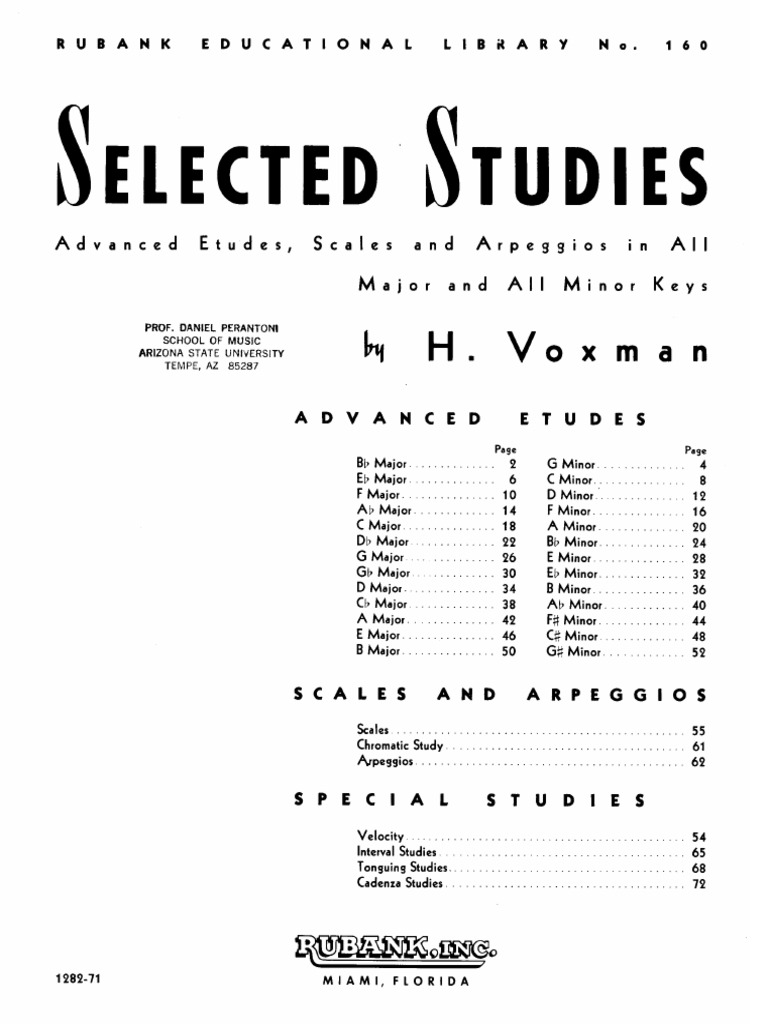Voxman Studies (Cover Only) | PDF