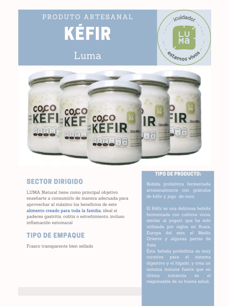 Beneficios del Kéfir de Coco Luma | PDF | Nutrición | Dieta y nutrición