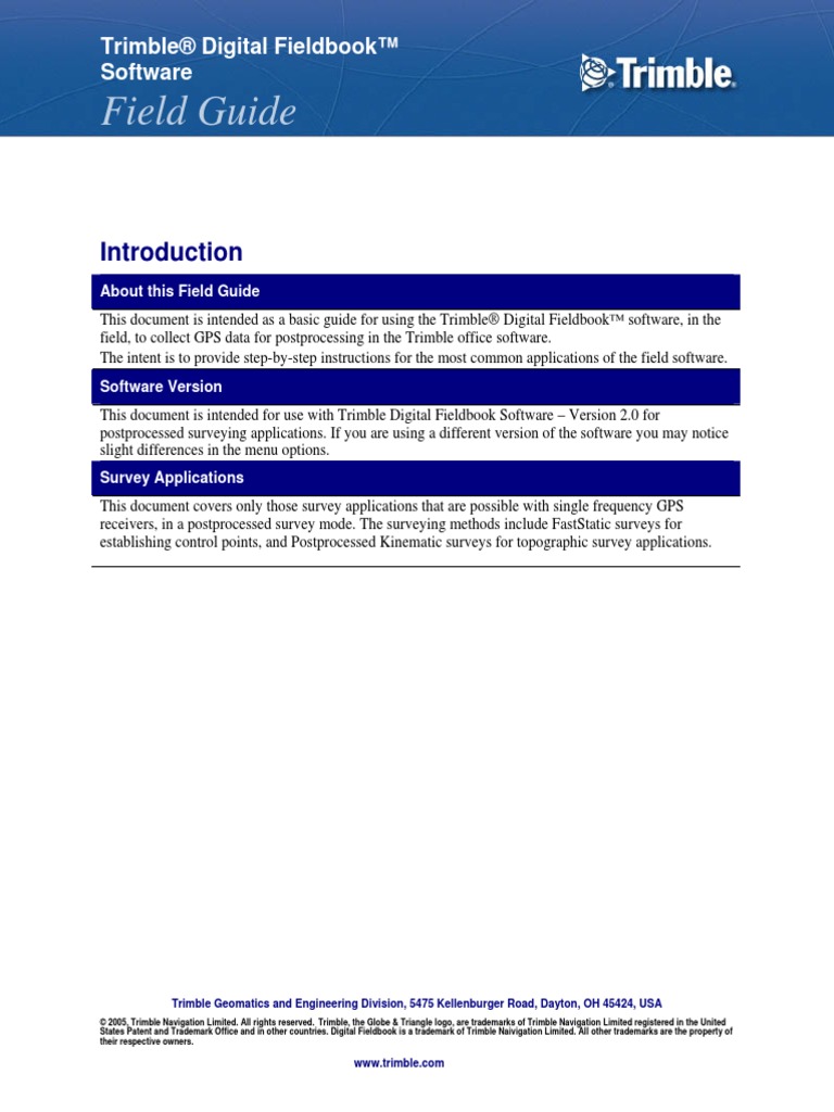 Manual TrimbleDigitalFieldbook | PDF | Surveying | Icon (Computing)