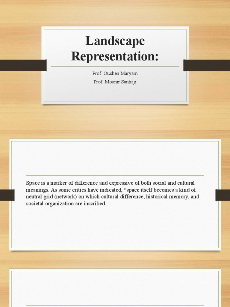 Landscape Representation | PDF | Space | Landscape