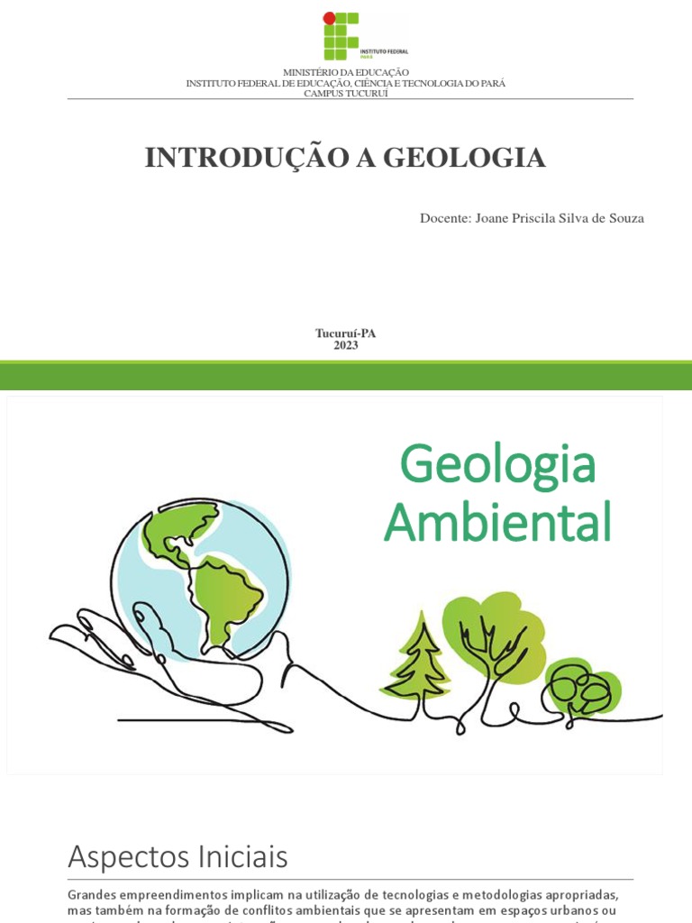 Aula Geologia Ambiental | PDF | Ambiente natural | Geologia