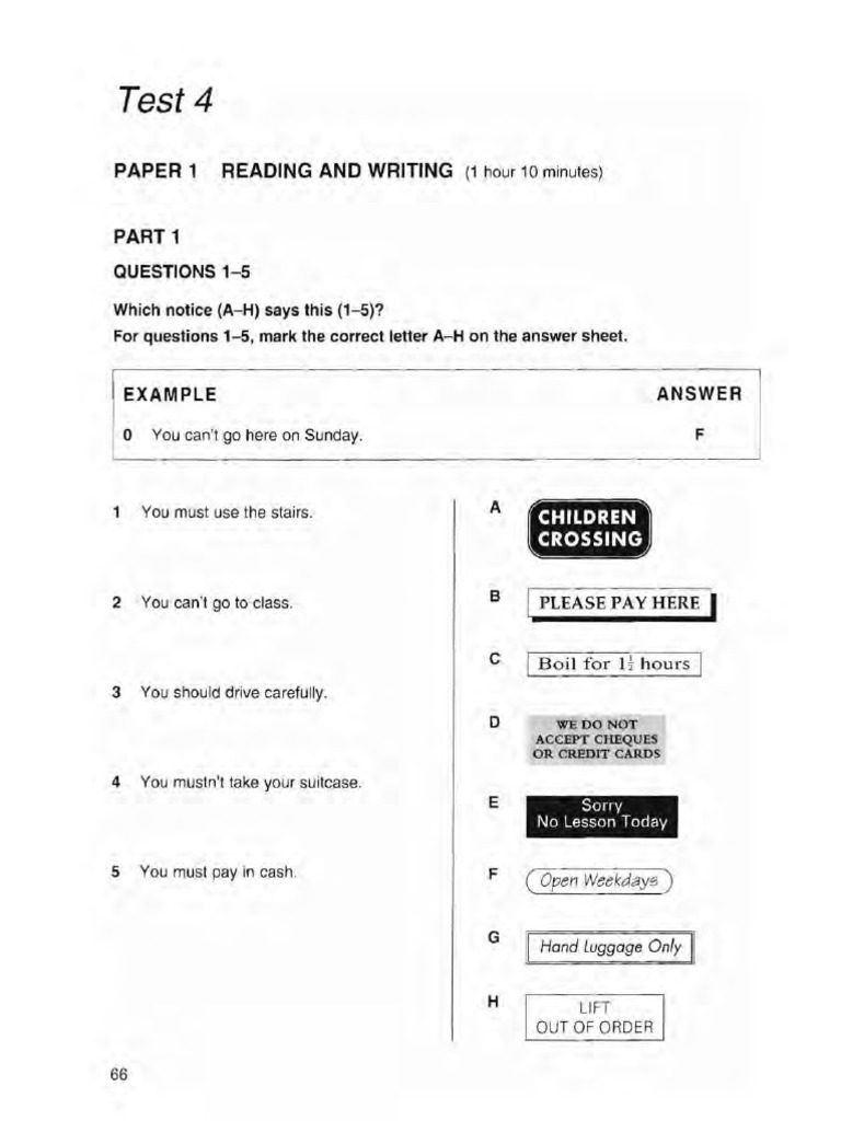 KET Exercises | PDF
