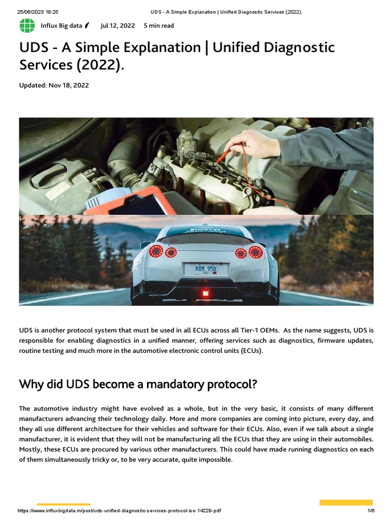 UDS - A Simple Explanation - Unified Diagnostic Services (2022) | PDF | Osi Model | Server ...