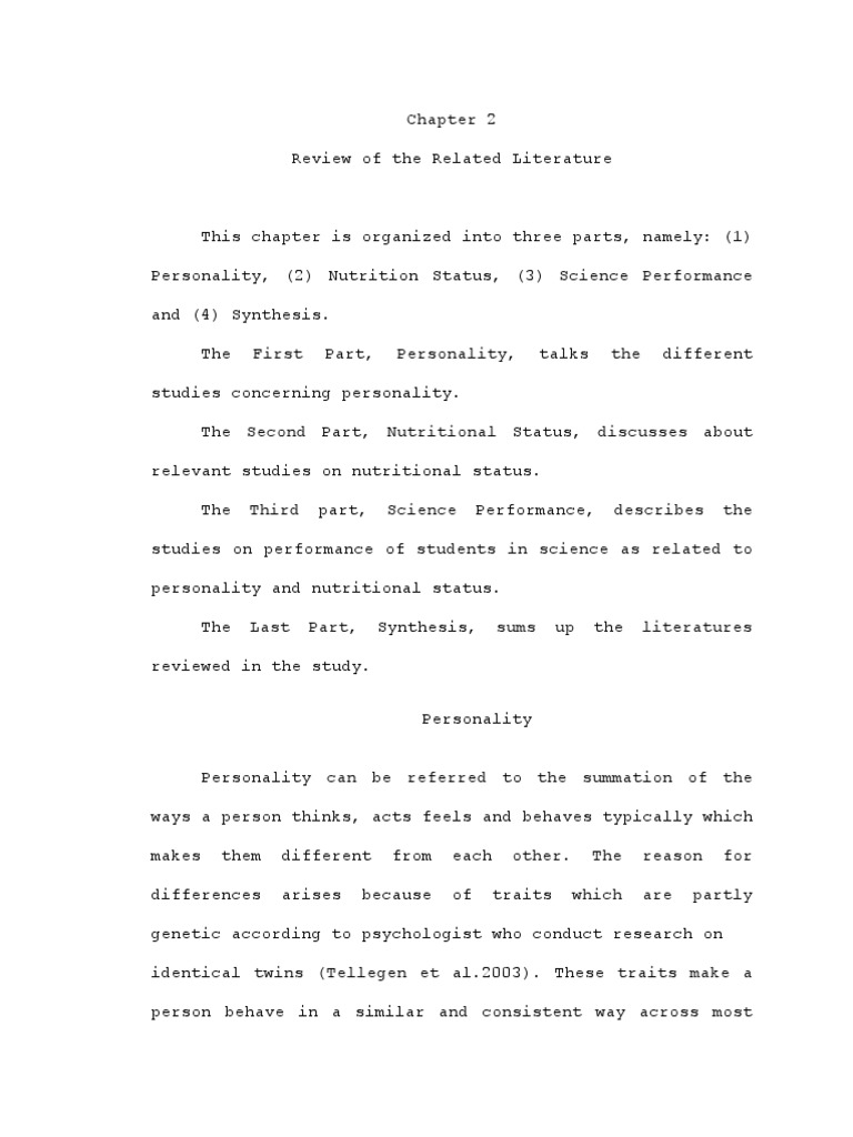 Chapter-2 Sample | PDF | Malnutrition | Extraversion And Introversion