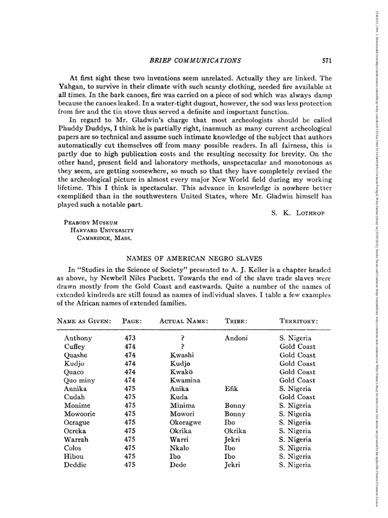 American Anthropologist - July September 1948 - Jeffreys - NAMES of ...