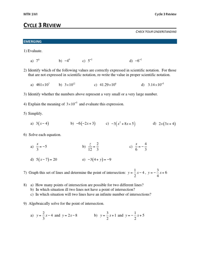 Cycle 3 Review CYU | PDF | Area | Volume