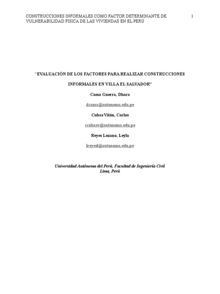 Paper - Investigación | Descargar gratis PDF | El Salvador | Perú