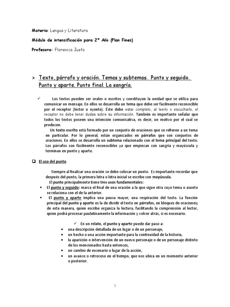 Estructura de Textos en Lengua y Literatura | PDF | Estudios de idiomas ...