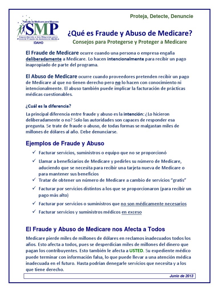 Fraud and Abuse Spanish | PDF | Medicare (Estados Unidos)