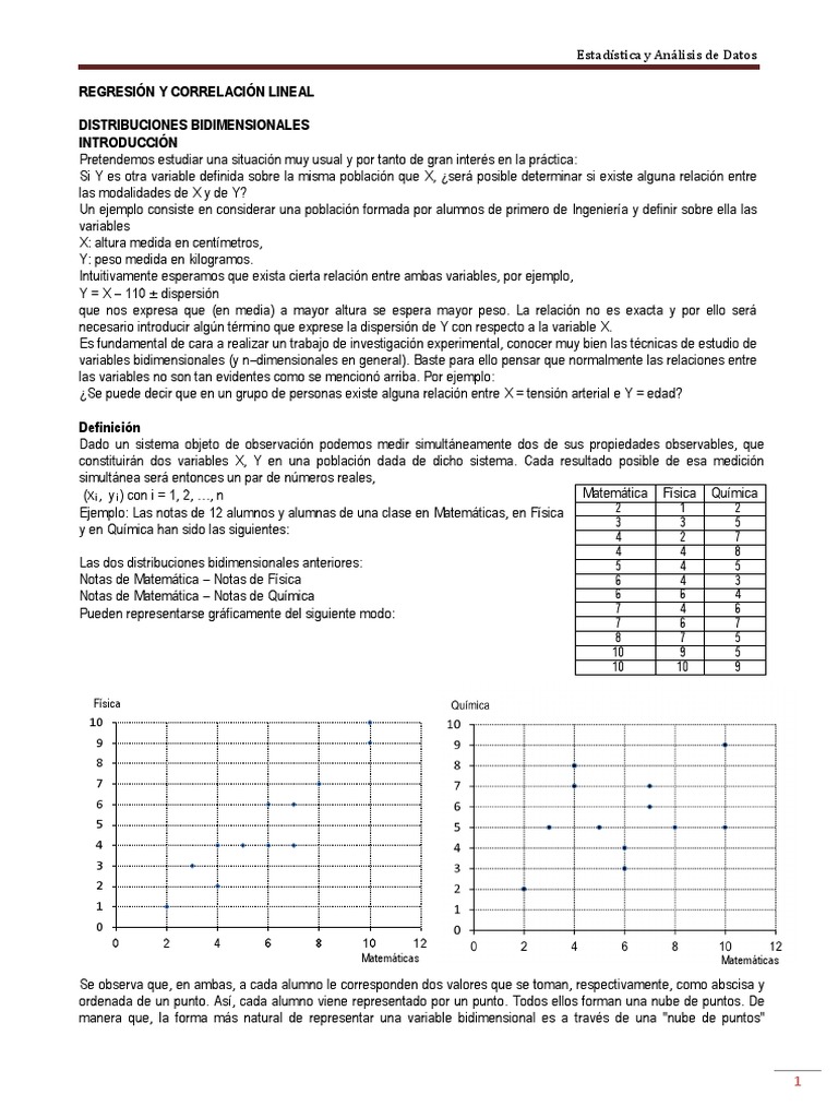 Regresión y Correlación Lineal | PDF | Regresión lineal | Covarianza
