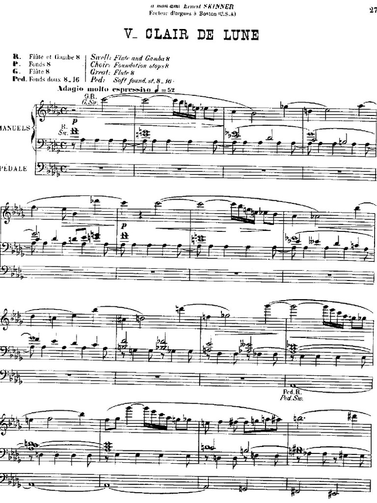 Clair de Lune Louis Vierne | PDF
