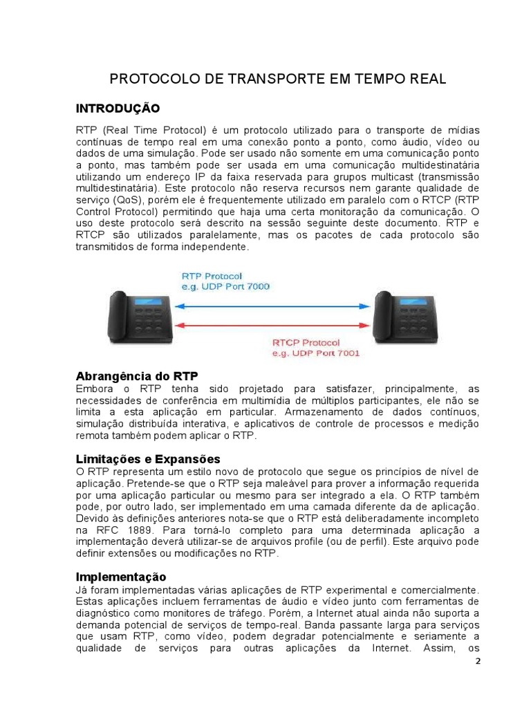 Anthony - Protocolo RTP | PDF | Informática | Transmissão de dados