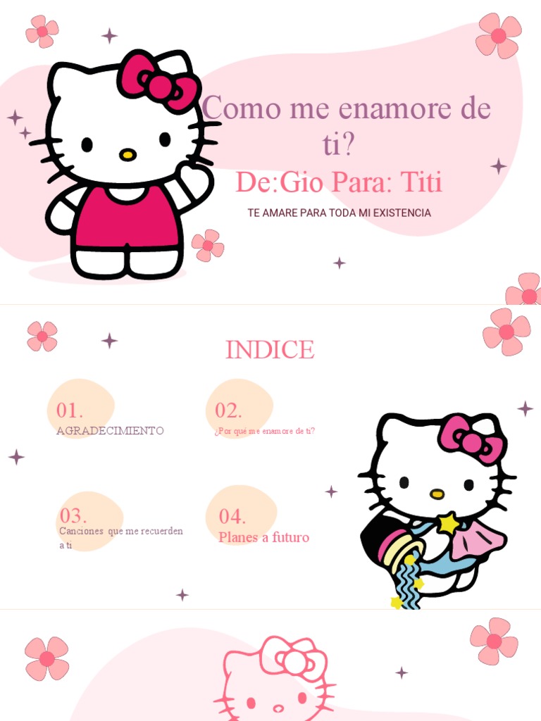 Plantilla Powerpoint Hello Kitty | PDF | Amor