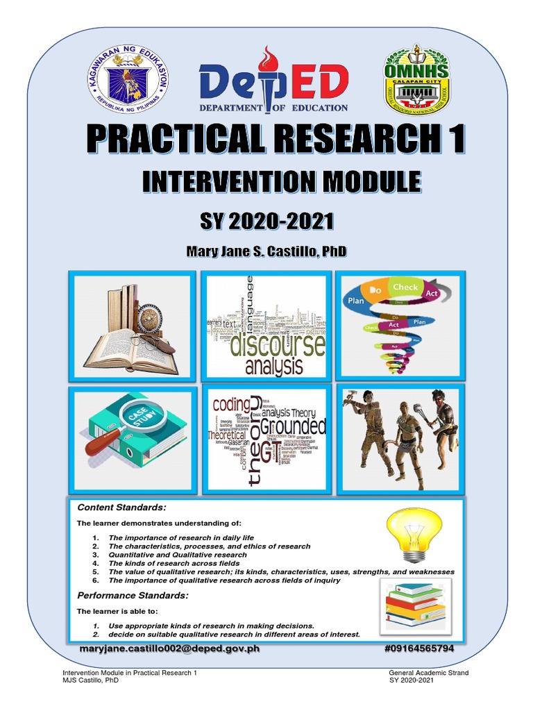Intervention Module in Practical Research 1-Tagalog Version | PDF