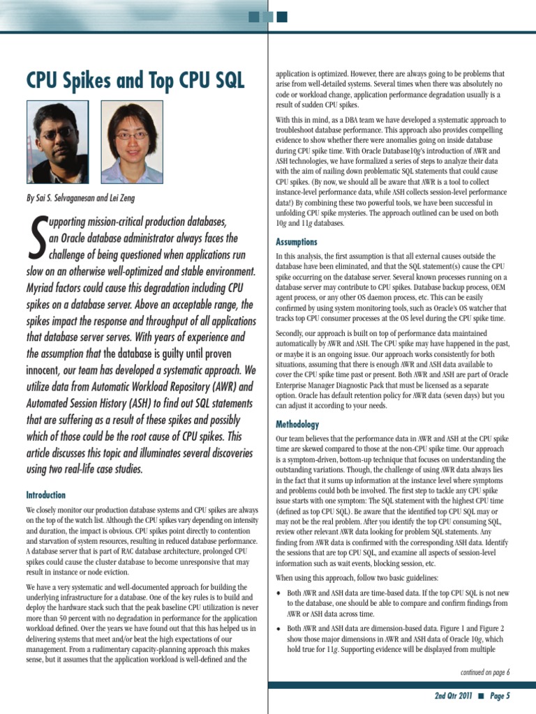 CPU Spikes and Top CPU SQL | PDF | Databases | Cache (Computing)